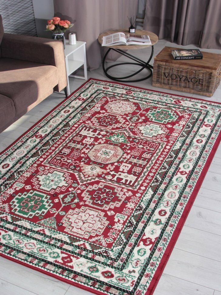 Ковер F667 - RED-CREAM - Прямоугольник - коллекция DARGA (2.5 х 4 м)