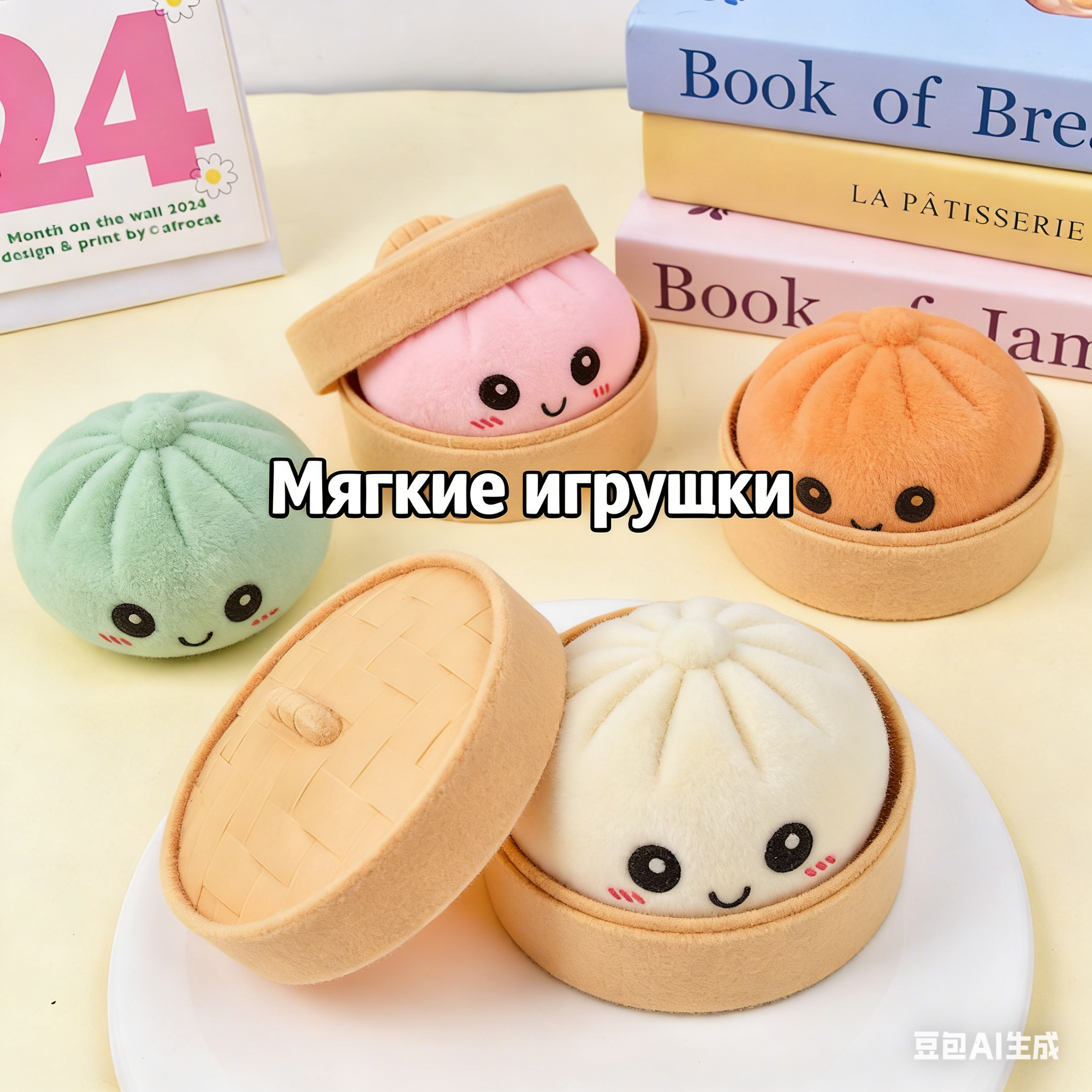 Симпатичная декомпрессионная игрушка, материал - термопластичная резина, четыре части, мягкая