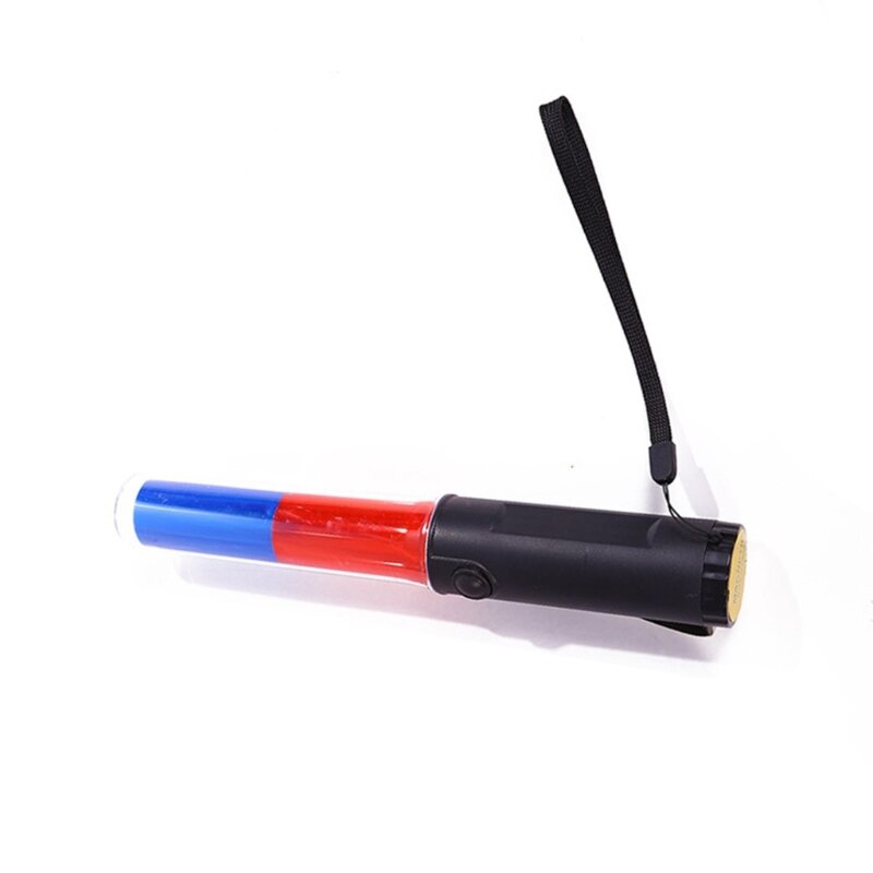 26 см Дорожные Жезлы Открытый Повторно Синий Светодиодный Мигающий Свет Дорожный Сигнал Предупреждение Палочка Дубинки Инструмент Управления Безопасностью