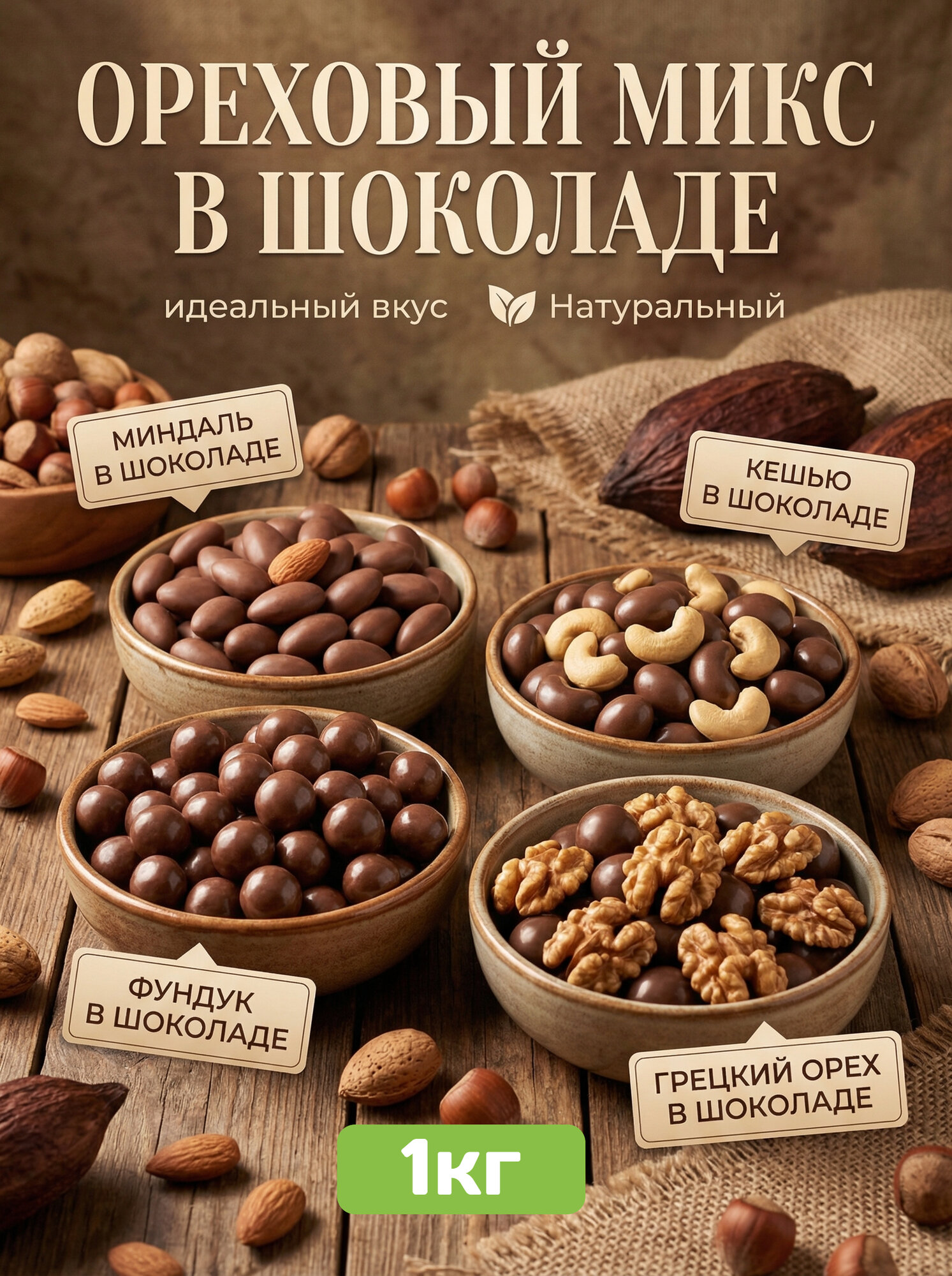 Ореховый микс в шоколаде 1000 гр. Ассорти орехов в шоколаде.