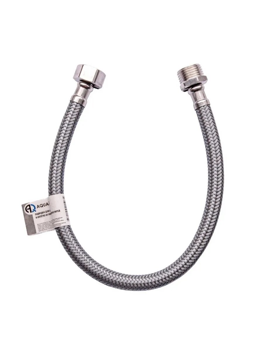 Подводка для воды 1/2" 0.8 м г-ш сталь полиамид