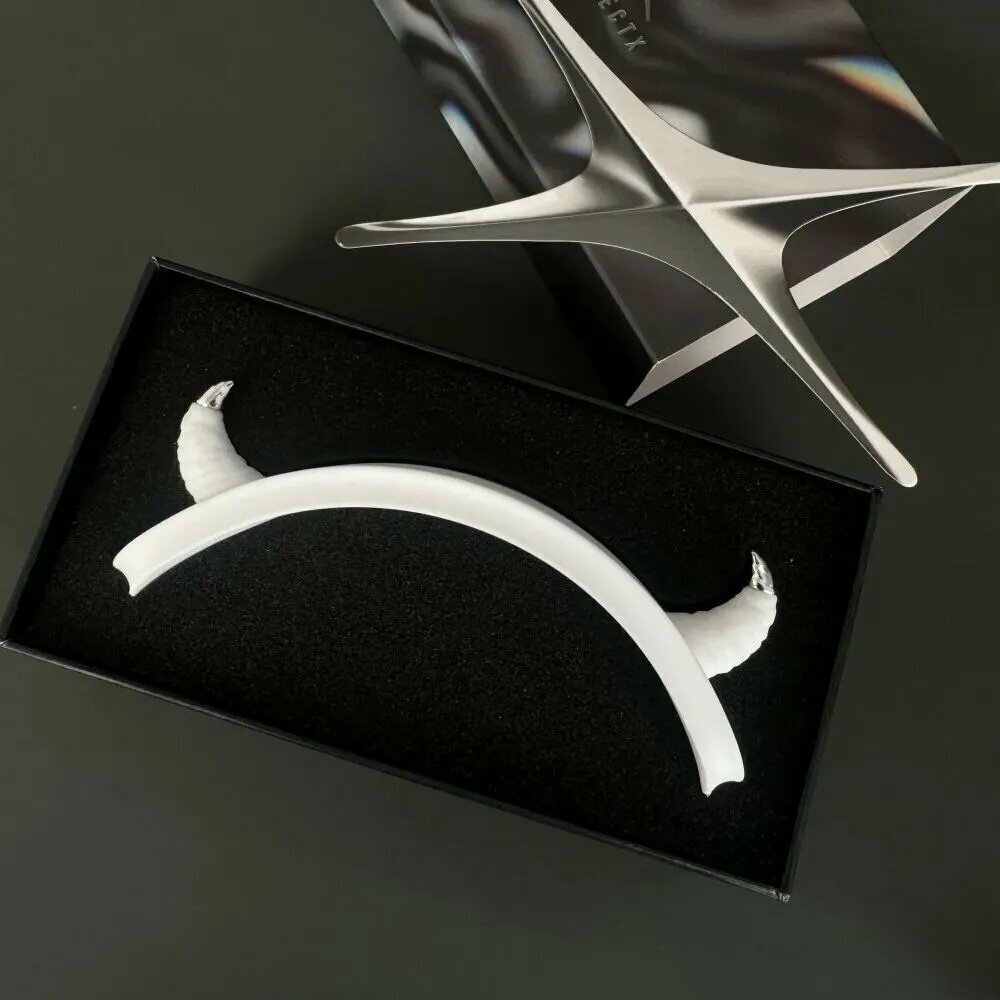 Чехол Airpods Max Аксессуары Для Наушников Рог Дьявола Белый Защитный Чехол Для Наушников