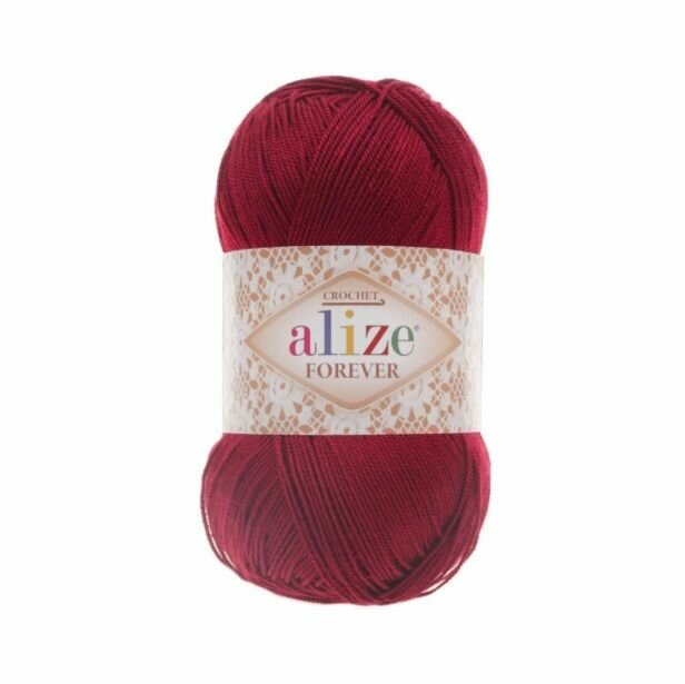 Пряжа Alize Forever 57 (5 мотков по 50г/300м) бордовый