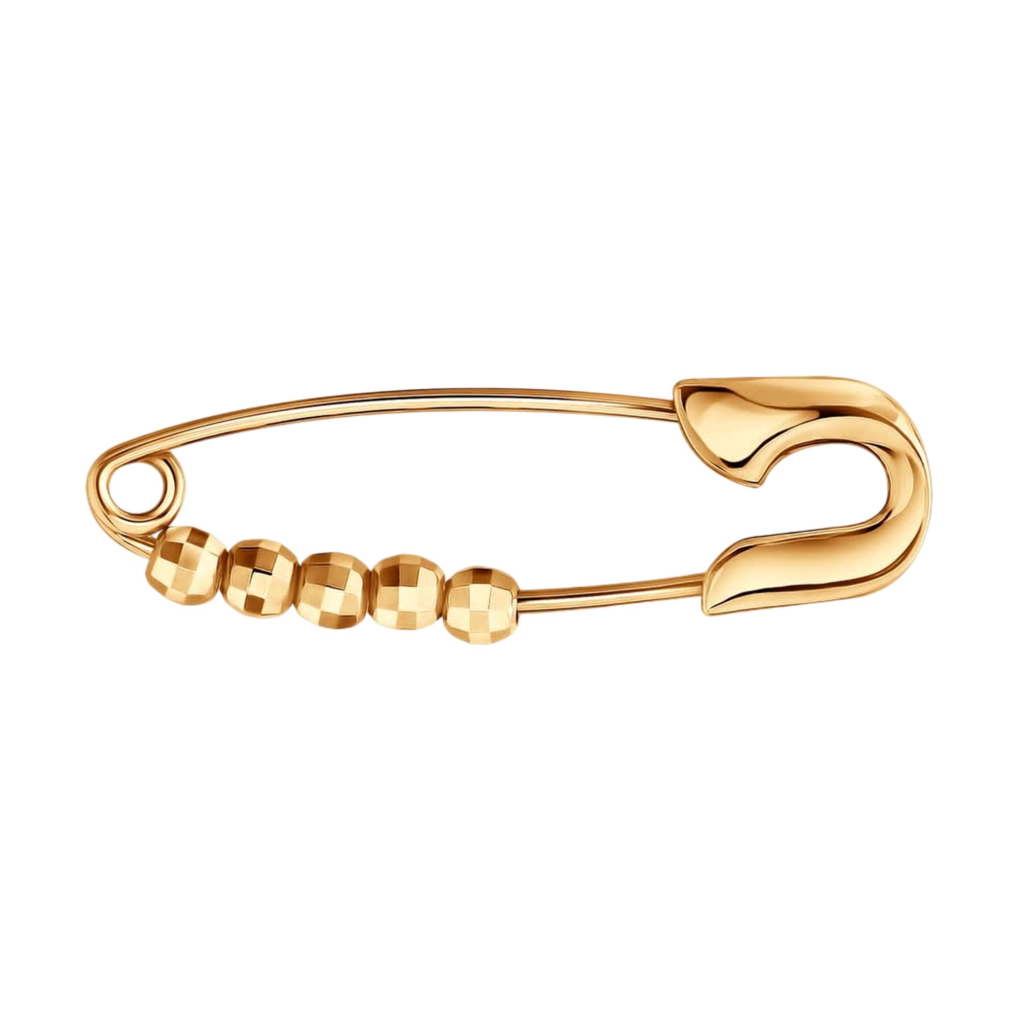 Брошь, красное золото, 585 проба