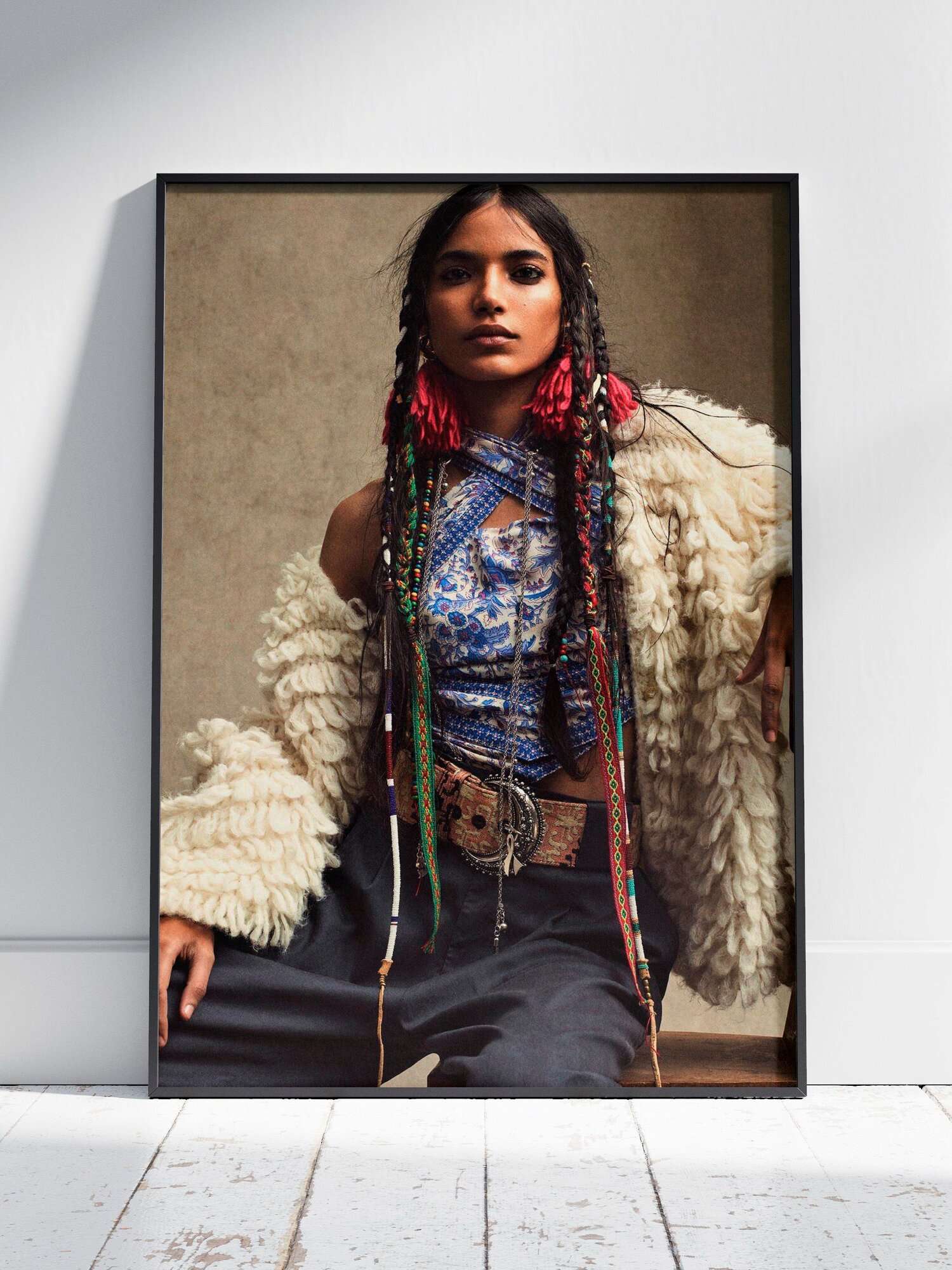 Плакат на стену для интерьера Бохо Стиль (Boho Style 1) - Постер по моде и эстетике формата A4 (21x30 см)