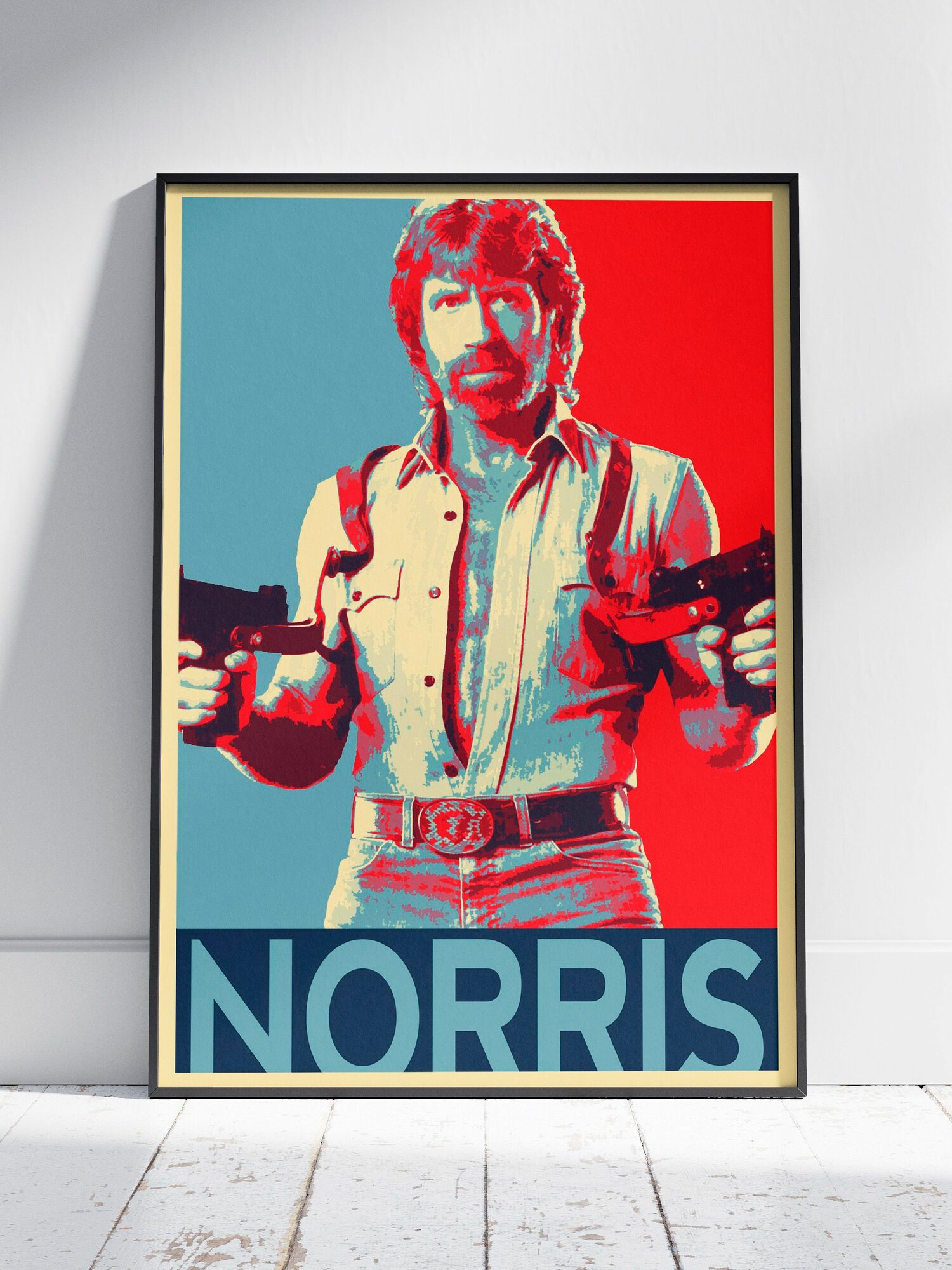 Плакат на стену для интерьера Чак Норрис (Chuck Norris 20) - Постер по актеру фильма, кино, сериала формата A4 (21x30 см)