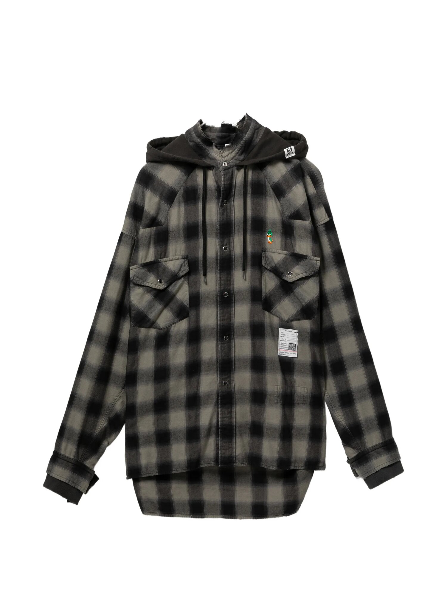 Рубашка Hooded plaid shirt