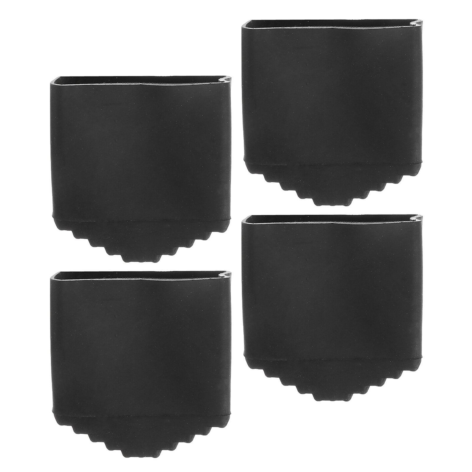 Аксессуары для лестниц, резиновые противоскользящие накладки на ножки, А-образная лестница, строительная лестница, износостойкие защитные накладки на ножки, утепленные накладки на ножки, 4 шт. (одна черная накладка, 2*4)