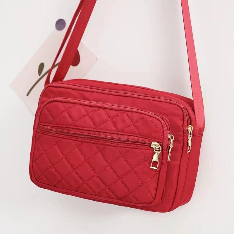Новая женская сумка-кроссбоди, маленькая квадратная сумка из хлопковой ткани, от производителя, модная и универсальная женская сумка через плечо.