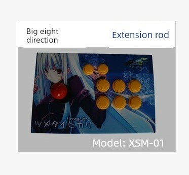 XSM-01 6-Кнопочный Прямой Джойстик с Удлиненным Стержнем для ПК-Игр, Улучшенный Управление для Бойцовских Игр