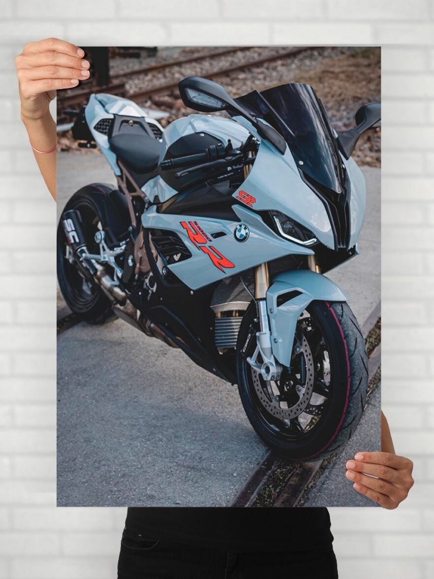 Плакат на стену для интерьера Легенды Авто (БМВ S 1000 RR - BMW S 1000 RR 2) - Постер по машине формата A1 (61x84 см)