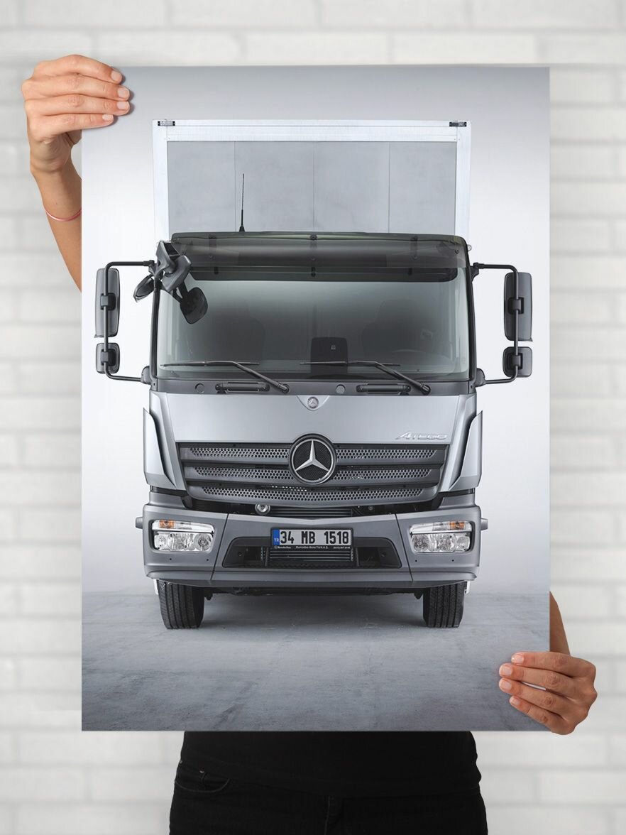 Плакат на стену для интерьера Легенды Авто (Мерседес Бенц Атего - Mercedes Benz Atego 3) - Постер по машине формата A2 (42x61 см)