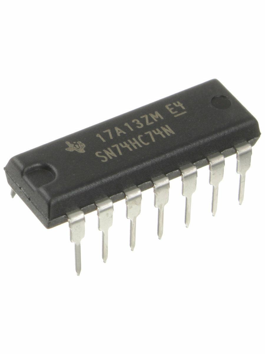 Микросхема 74HC74N (ТМ2) DIP14 Texas