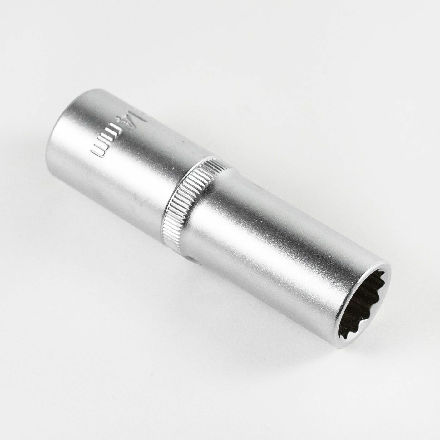 Головка 14мм 1/2" 12 гранная удлиненная / АвтоДело / 39684