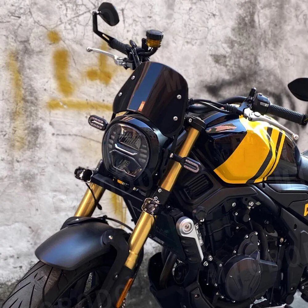 Лобовое стекло для VOGE 500AC 525AC 350AC, черное, ABS пластик