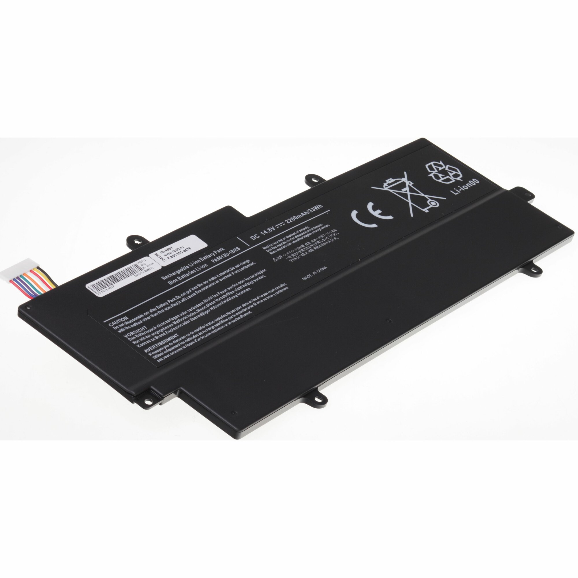 Аккумулятор iBatt 2900mAh для ноутбука Toshiba Portege Z830, Z930 (PA5013U-1BRS)