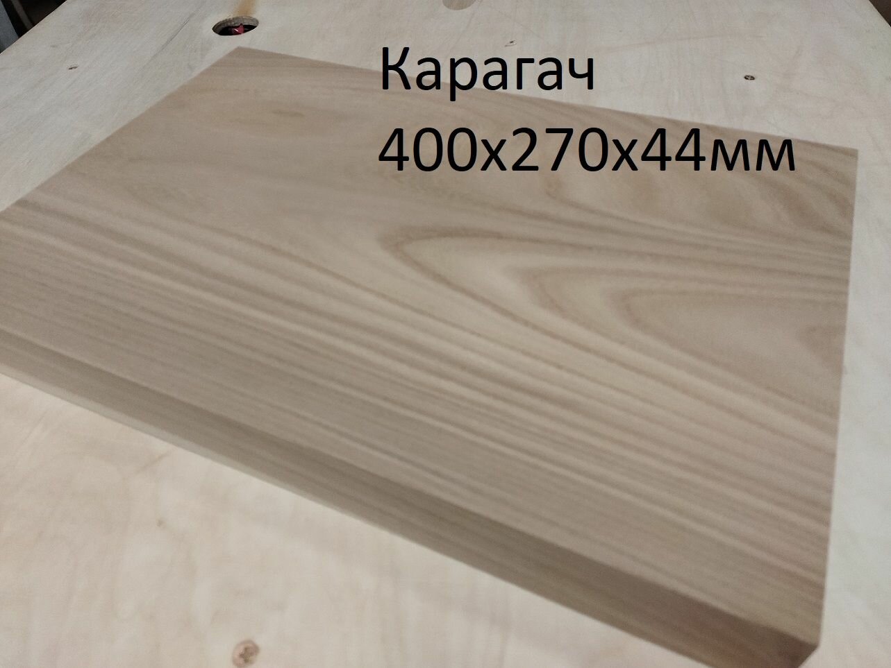 Заготовка для творчества из дерева массив карагач 400х270х44мм