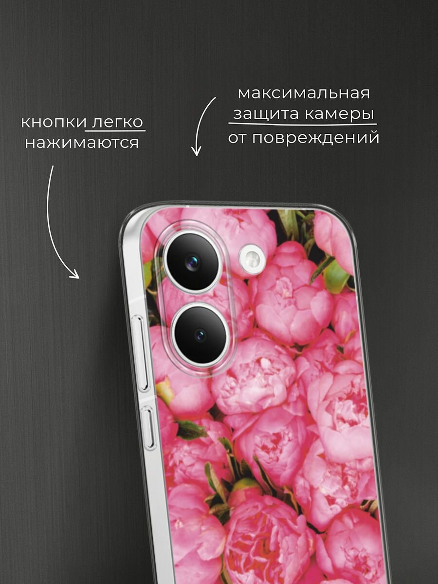 Чехол на Poco X8 Pro / Поко X8 Про с принтом Прекрасные пионы — фото 1