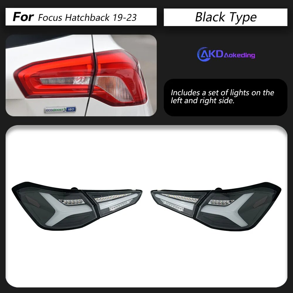 Фаркопная лампа AKD для Ford Focus ST LED фара задняя 2019-2022 Focus Противотуманная тормозная поворотная стрелка Автомобильные аксессуары