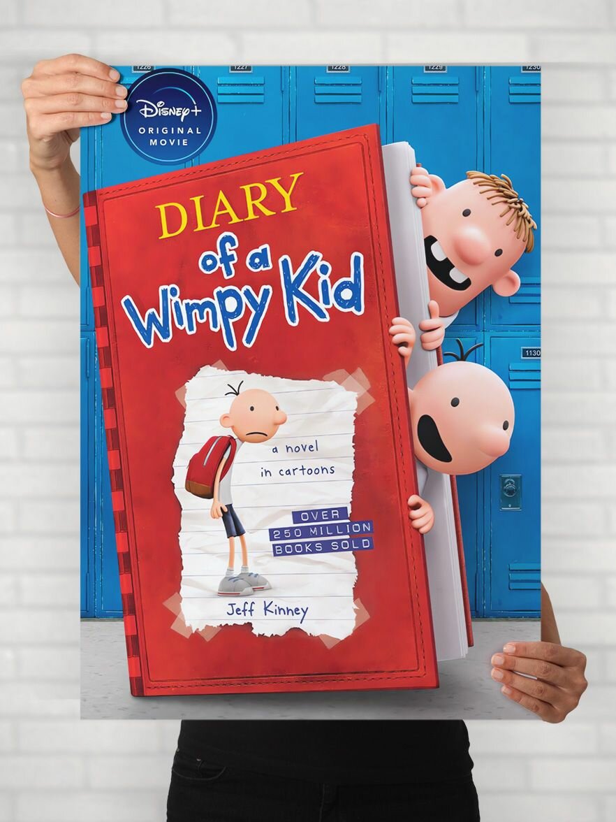 Плакат на стену для интерьера Дневник слабака (Diary Wimpy Kid 8) - Постер по фильму кино формата А1 (60x84 см)