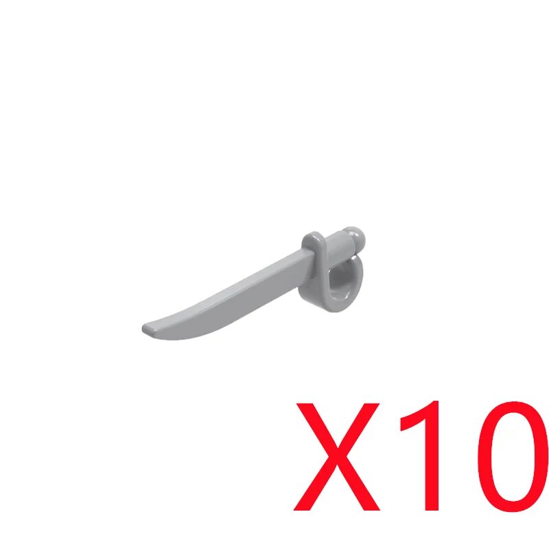 Серый меч для LEGO, 10 шт.
