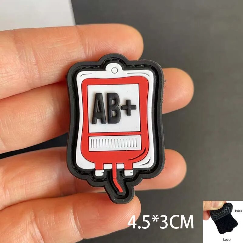 Нашивка с группой крови AB+
