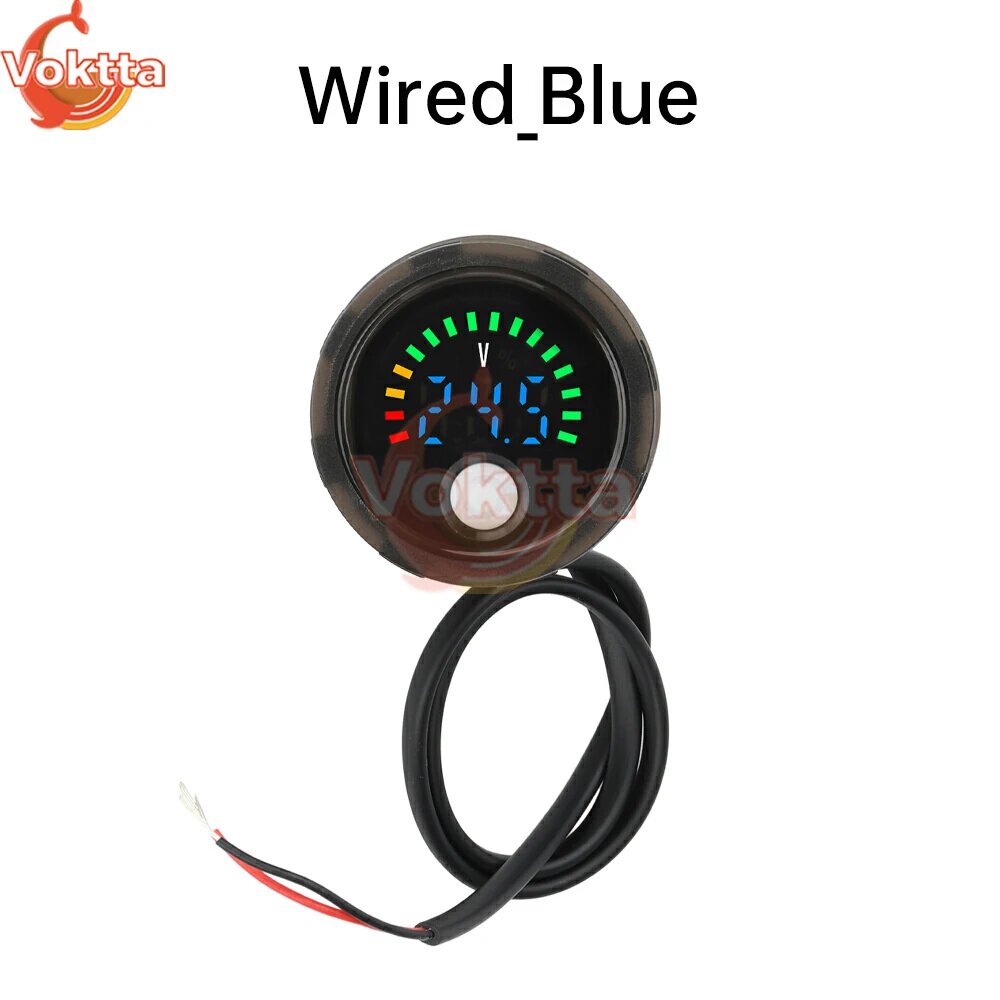 Цифровой вольтметр 7-100В, wired blue