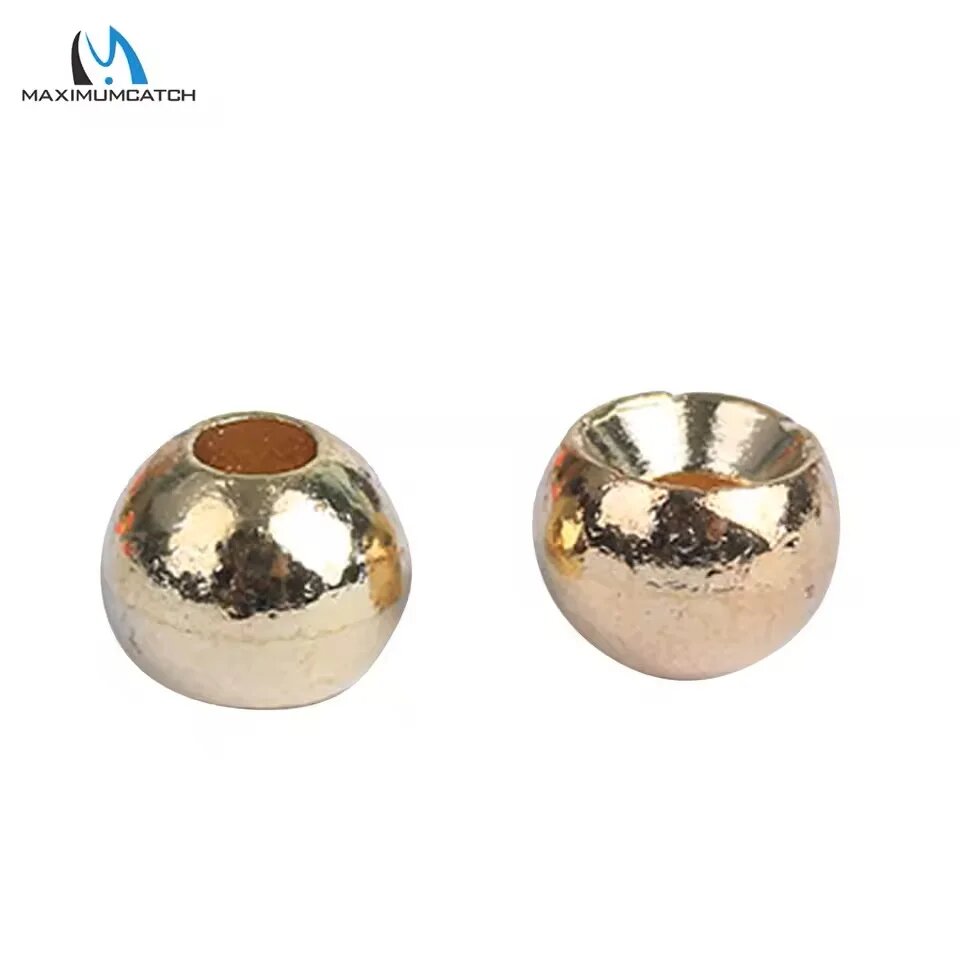 MAXIMUMCATCH Про вольфрамовые бусины для мух 25 шт. 2.4mm, Gold 25pc