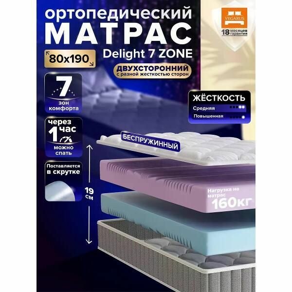 Матрас VEGARUS Delight 7 zone 190х80