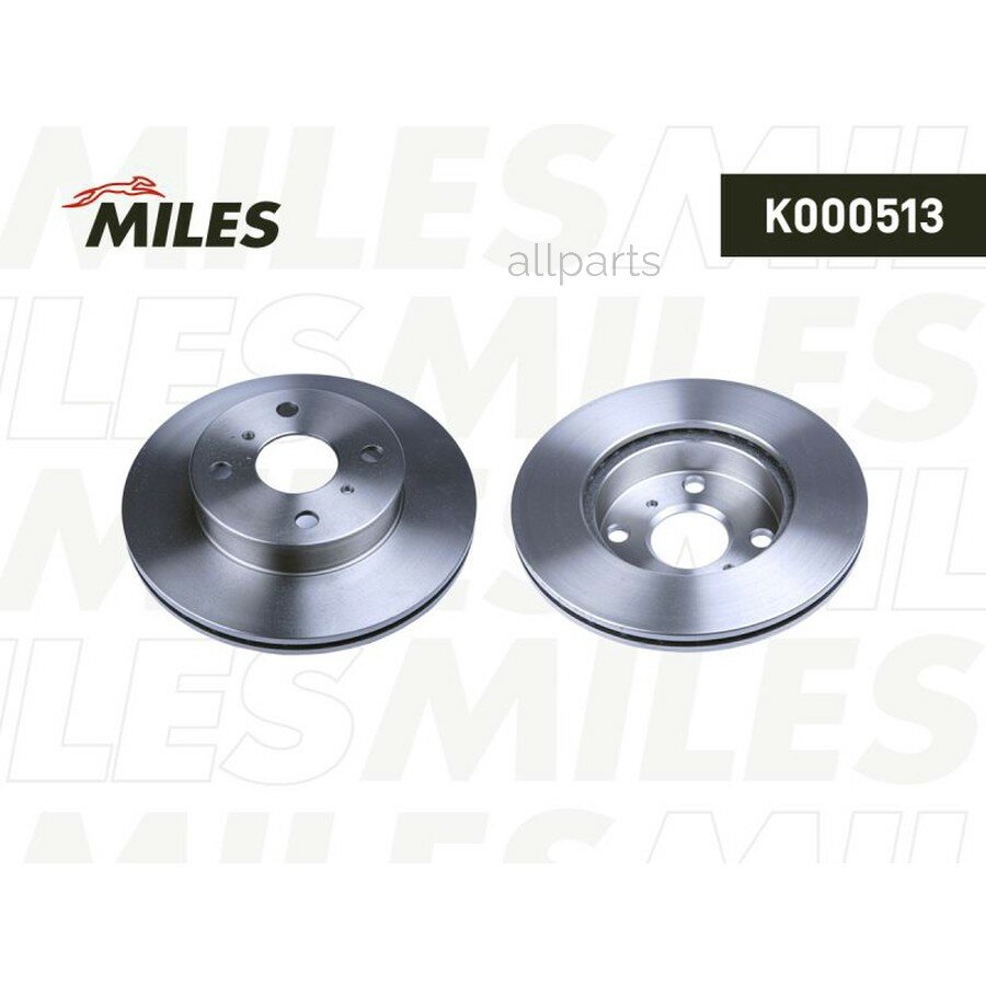MILES K000513 Диск тормозной TOYOTA COROLLA 1.3-1.8 87-97 передний