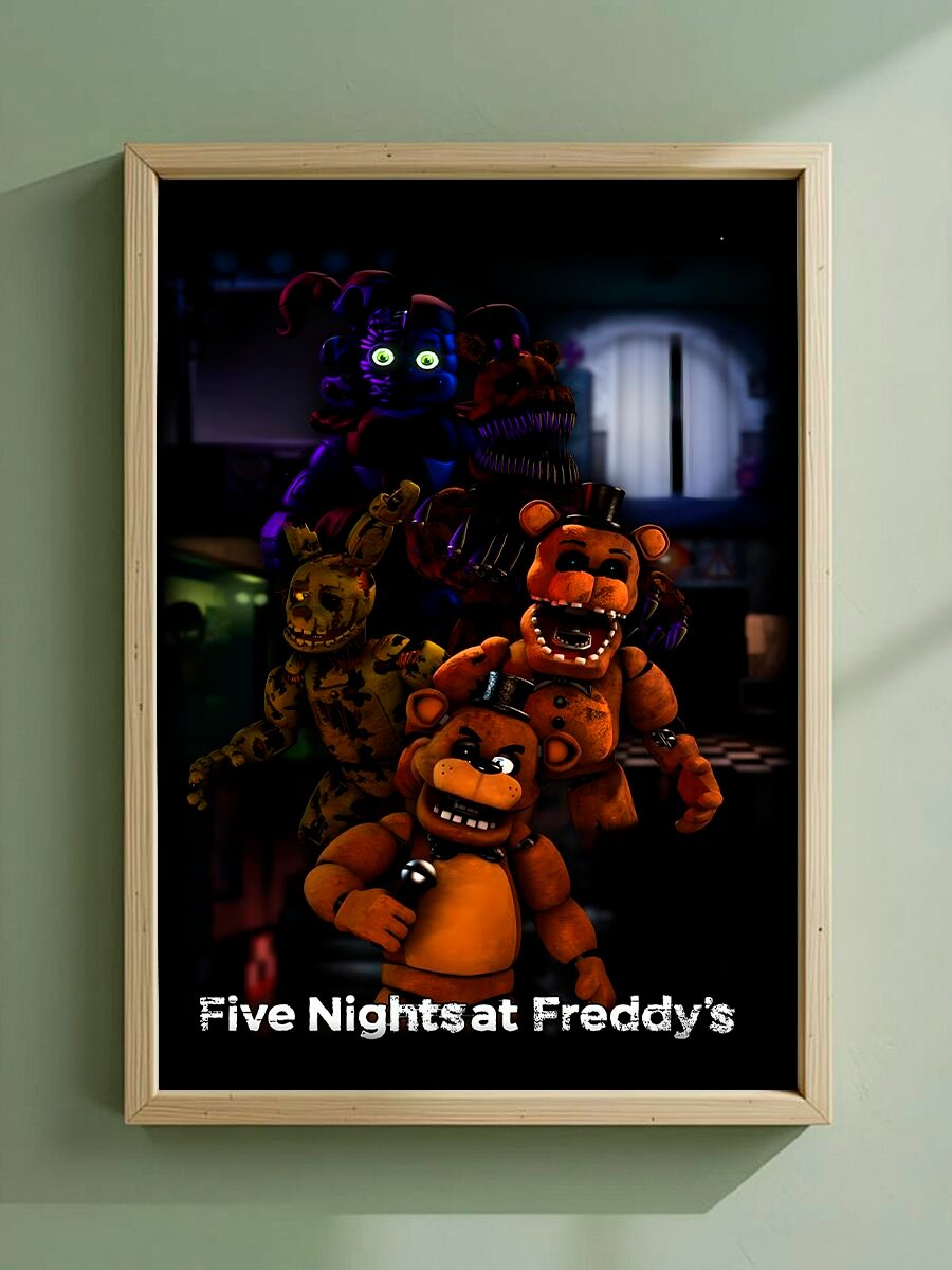 Постер, плакат на стену "Five Nights at Freddy's / Фнаф 5 " 42 см х 29,7 см (А3)