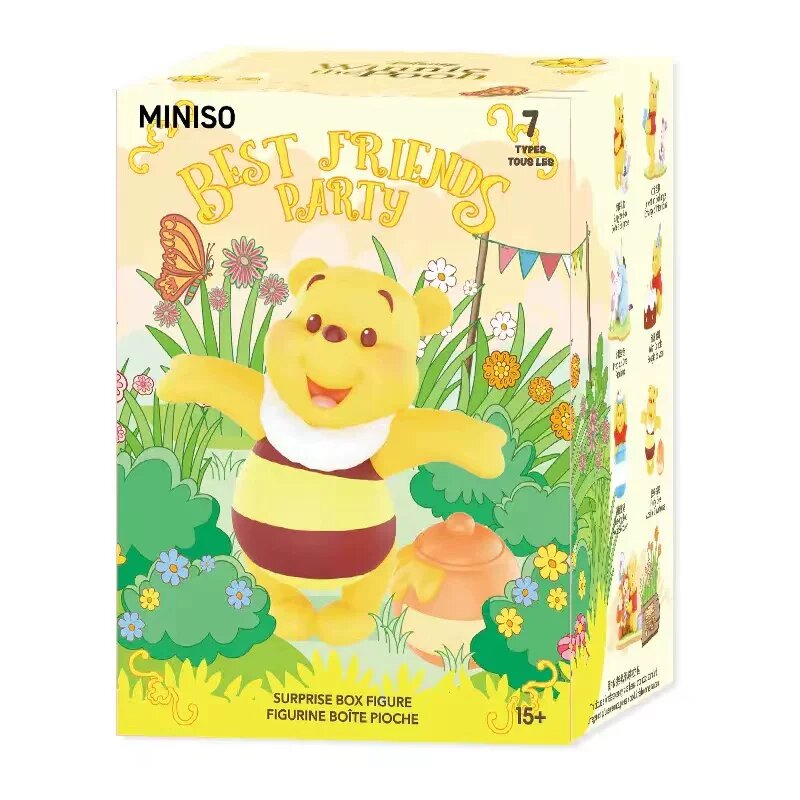 Фигурка-сюрприз MINISO Винни-Пух: Винни и друзья, тематика вечеринки, настольное украшение, кукла Случайная коробка (1