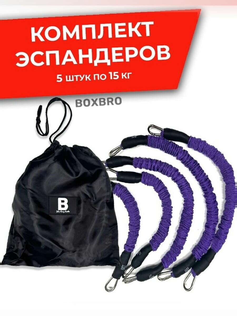 Комплект эспандеров BOXBRO 5 шт. 15 кг