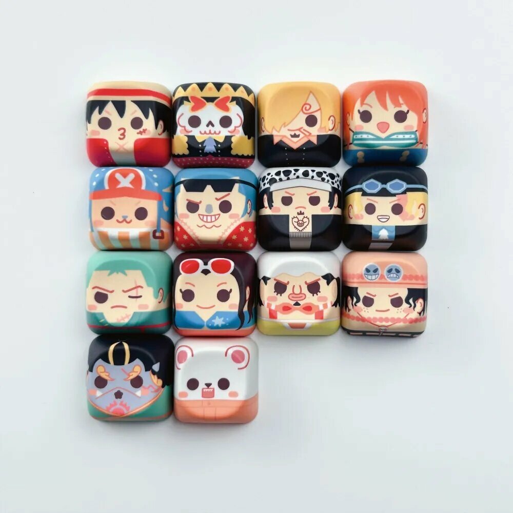 Клавиши One Piece, 14 клавиш, профиль MOA, мультяшные милые аниме-ключи Q версии, PBT с термосублимацией, для механической клавиатуры