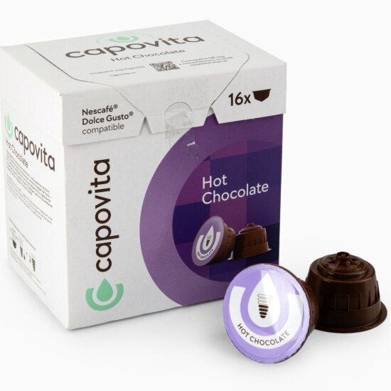 Горячий шоколад в капсулах Capovita Hot Chocolate, 16 капсул (для кофемашин Dolce Gusto)