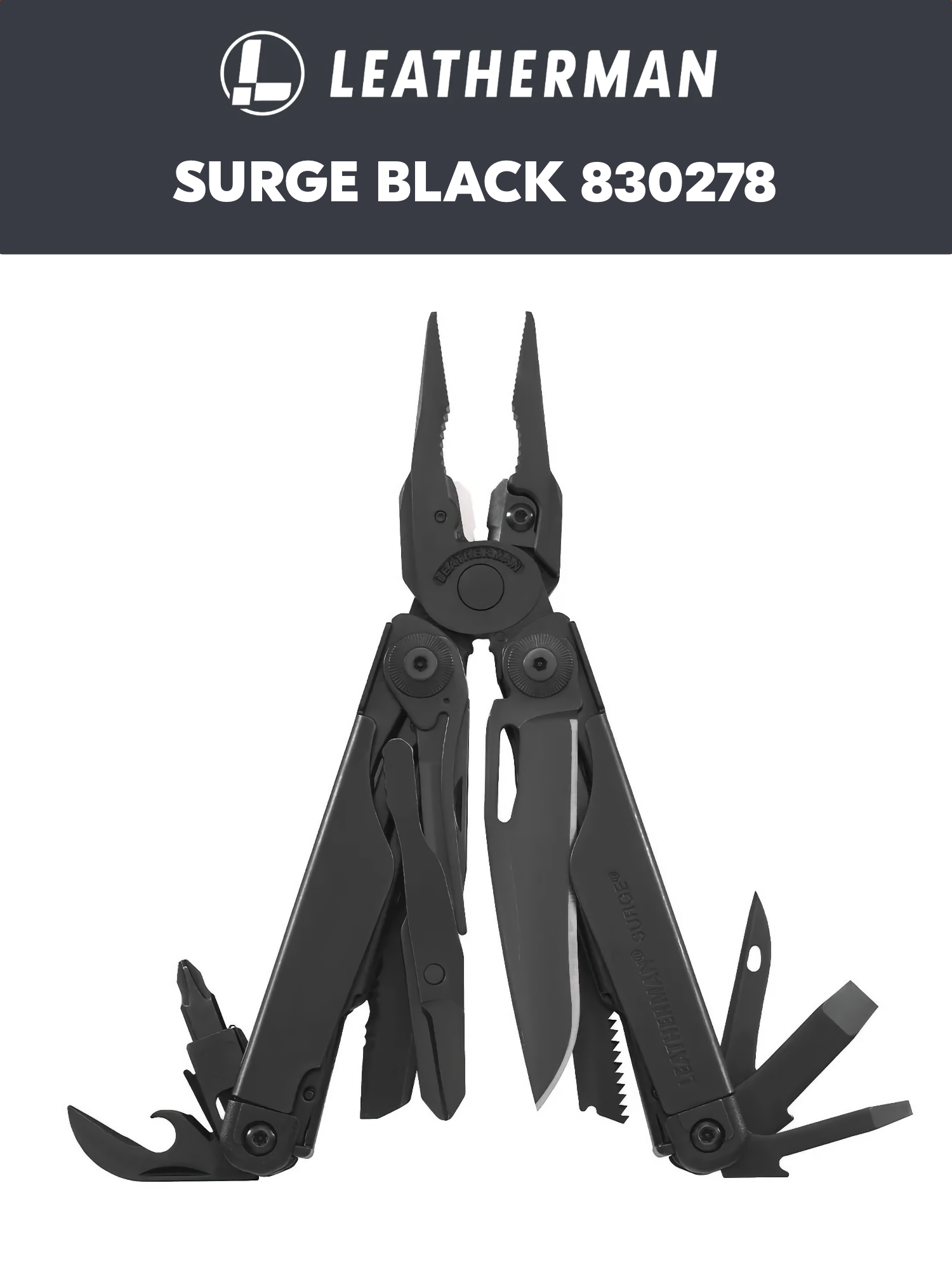 Мультитул Leatherman Surge 21 в 1 — (830278) (Black | Черный) (без чехла)