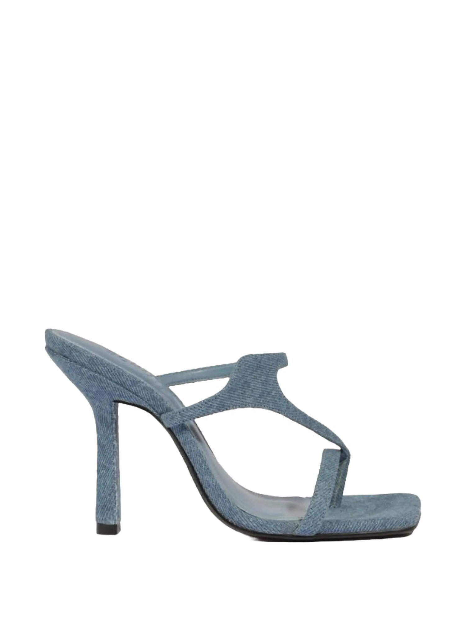 Босоножки Floral-appliqué denim sandals