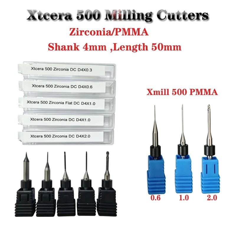 Фрезы Lab XTcera 500 для циркония D4 50 мм PMMA D4x2.0mm plus