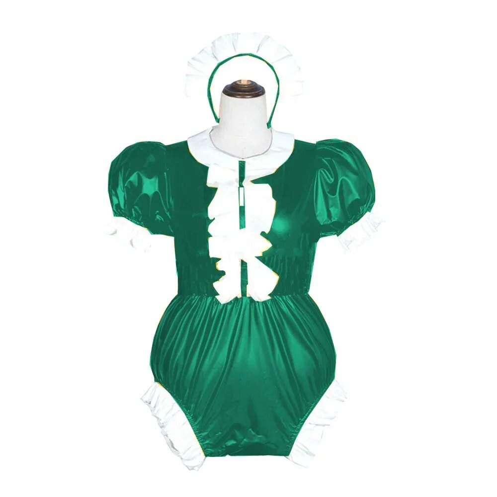 Боди горничной изумрудный, S, Peacock Green