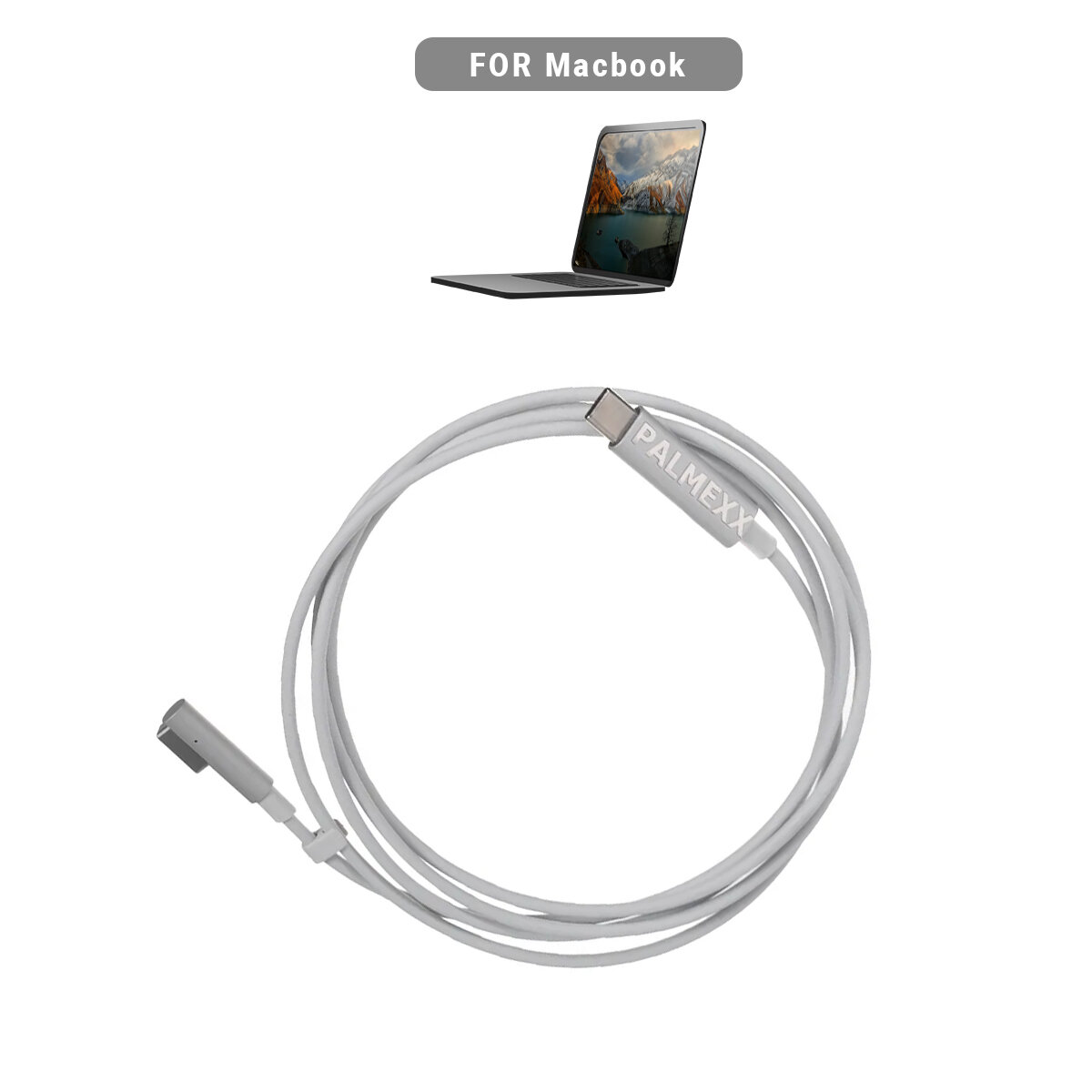 Кабель PALMEXX USB-C Magsafe 1, 1.7m / Кабель для зарядки MacBook Magsafe 1 Г-образный