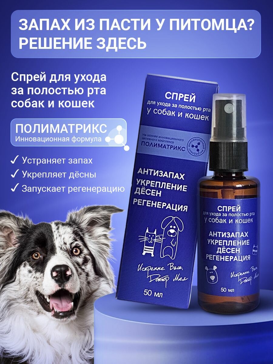 Спрей для ухода за зубами собак и кошек