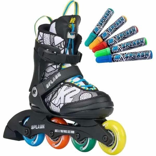 DECATHLON ролики K2 Splash Multi Junior, черный, размер 32/37