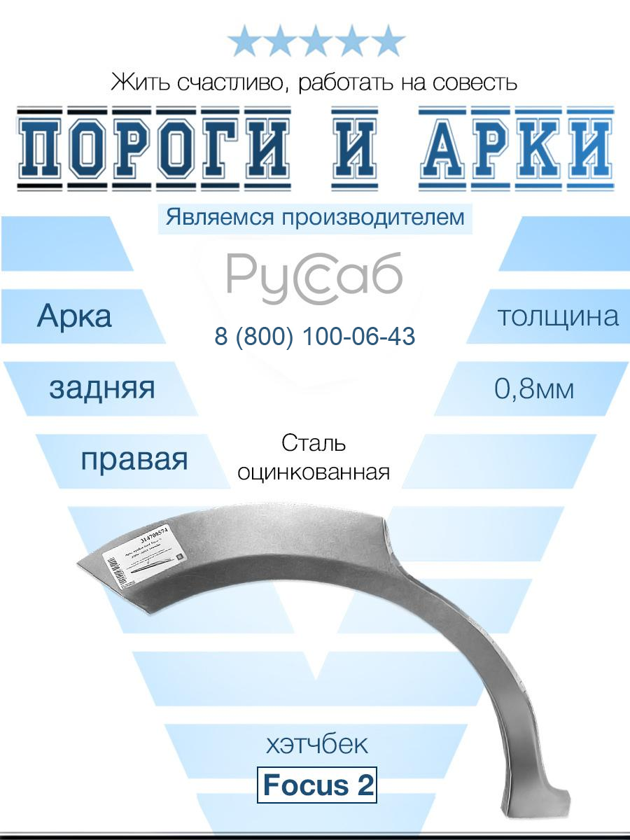 Арка правая для Ford Focus 2 2004-2011 хэтчбек