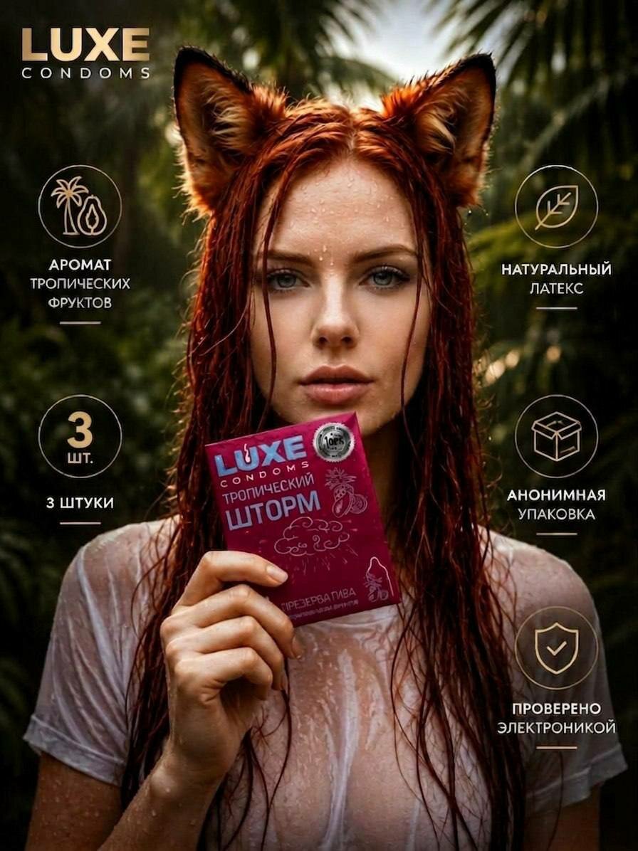 Презервативы ультратонкие Luxe Тропический шторм с ароматом тропических ягод 3шт