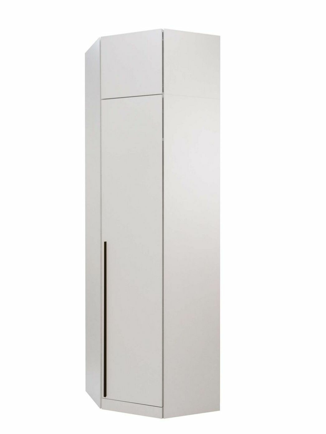 Шкаф угловой Ника "Кашемир", ЛДСП, цвет черный, 70x240x70 см