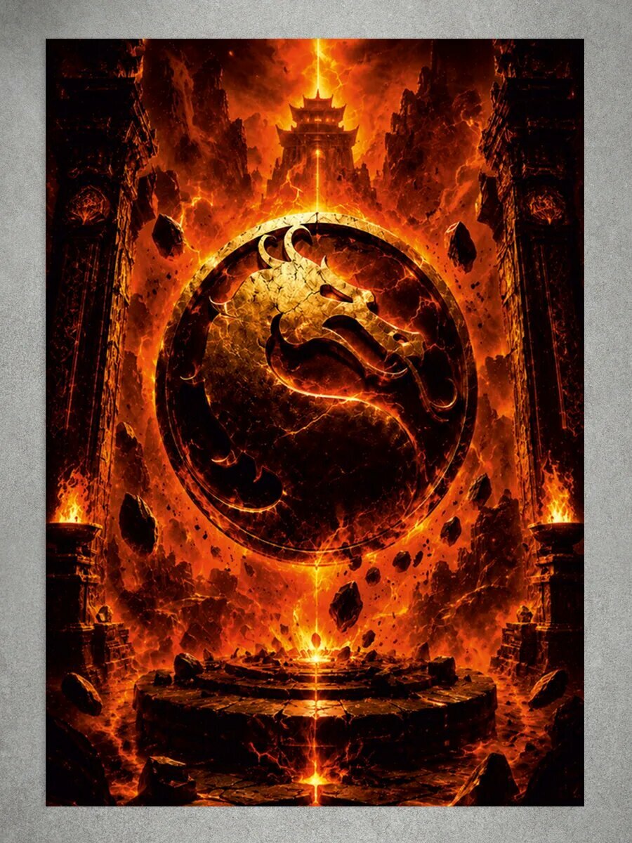 Постеры на стену Mortal Kombat II, набор 4 шт, плотная бумага, формат А4 — фото 1