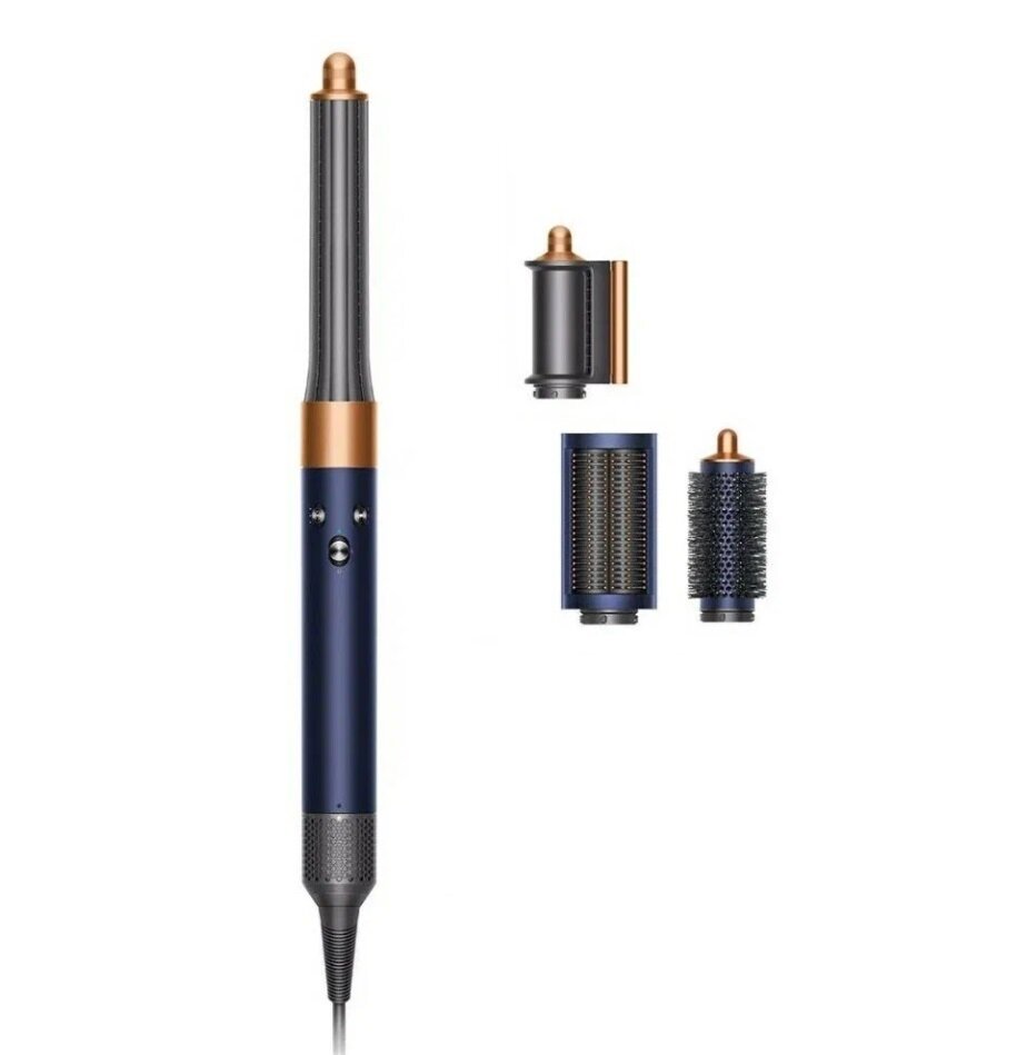 Фен-стайлер для волос Airwrap Complete Long 4-in-1, 2.7 метра, EU, Цвет Синий/Золотой