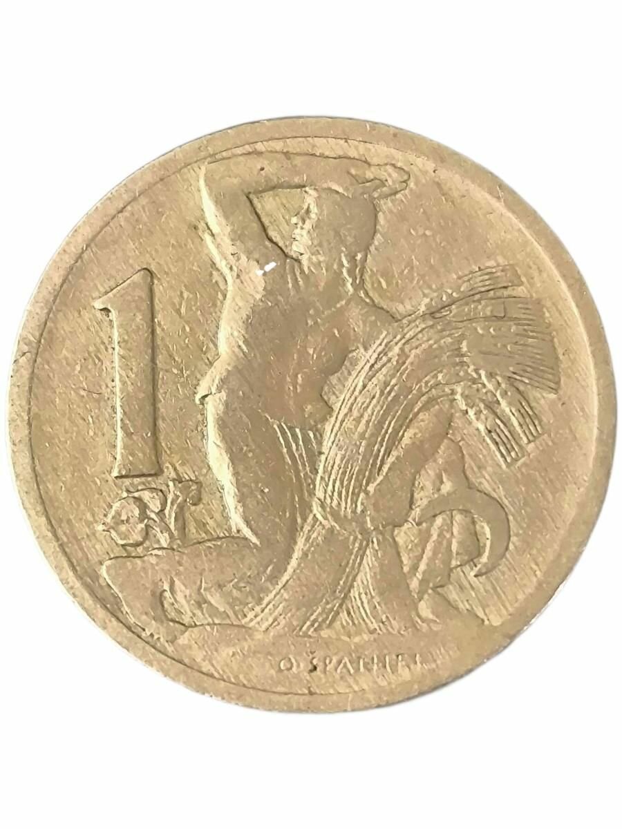 Монета 1 крона Чехословакия 1924 г.