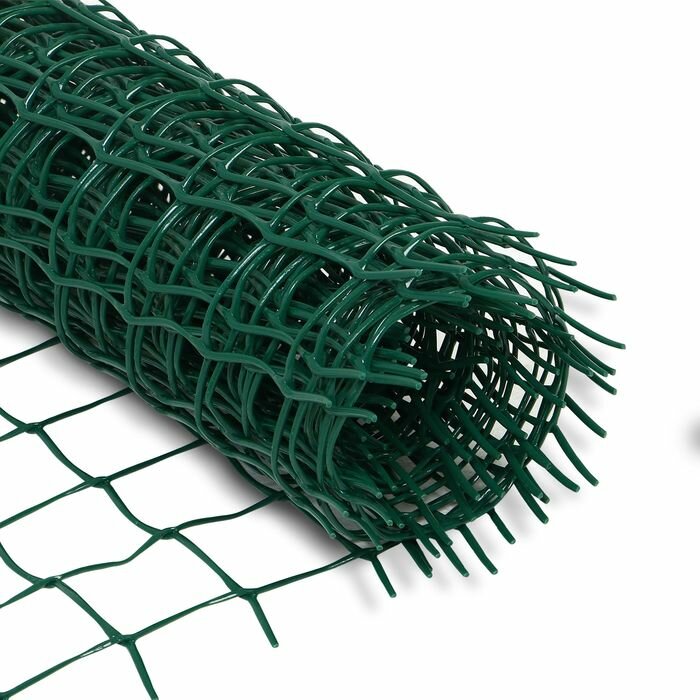 Сетка садовая, 0,5 5 м, ячейка квадрат 50 50 мм, пластиковая, зелёная, Greengo