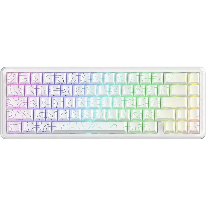 Attack Shark X65 HE механическая игровая клавиатура Белый, White contour line